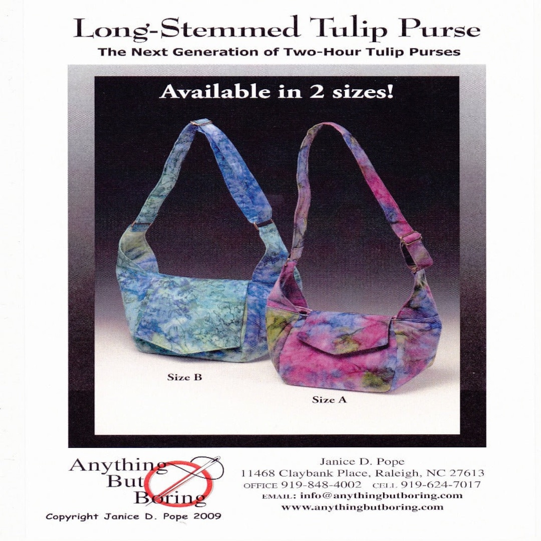 Long-stemmed Tulip Purse Sewing Pattern - Etsy