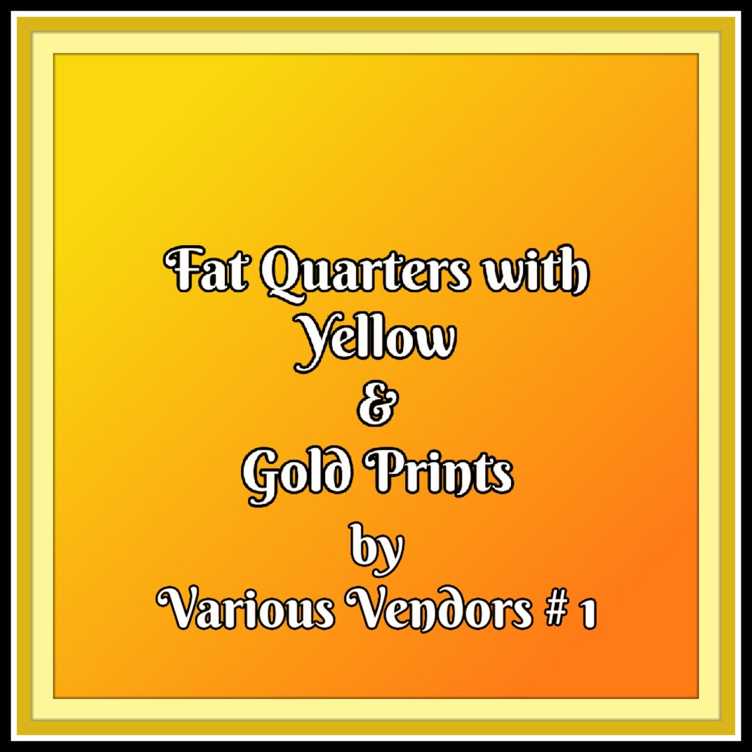 Fat Quarters With Shades of Yellow & Gold Prints #1 - Etsy
