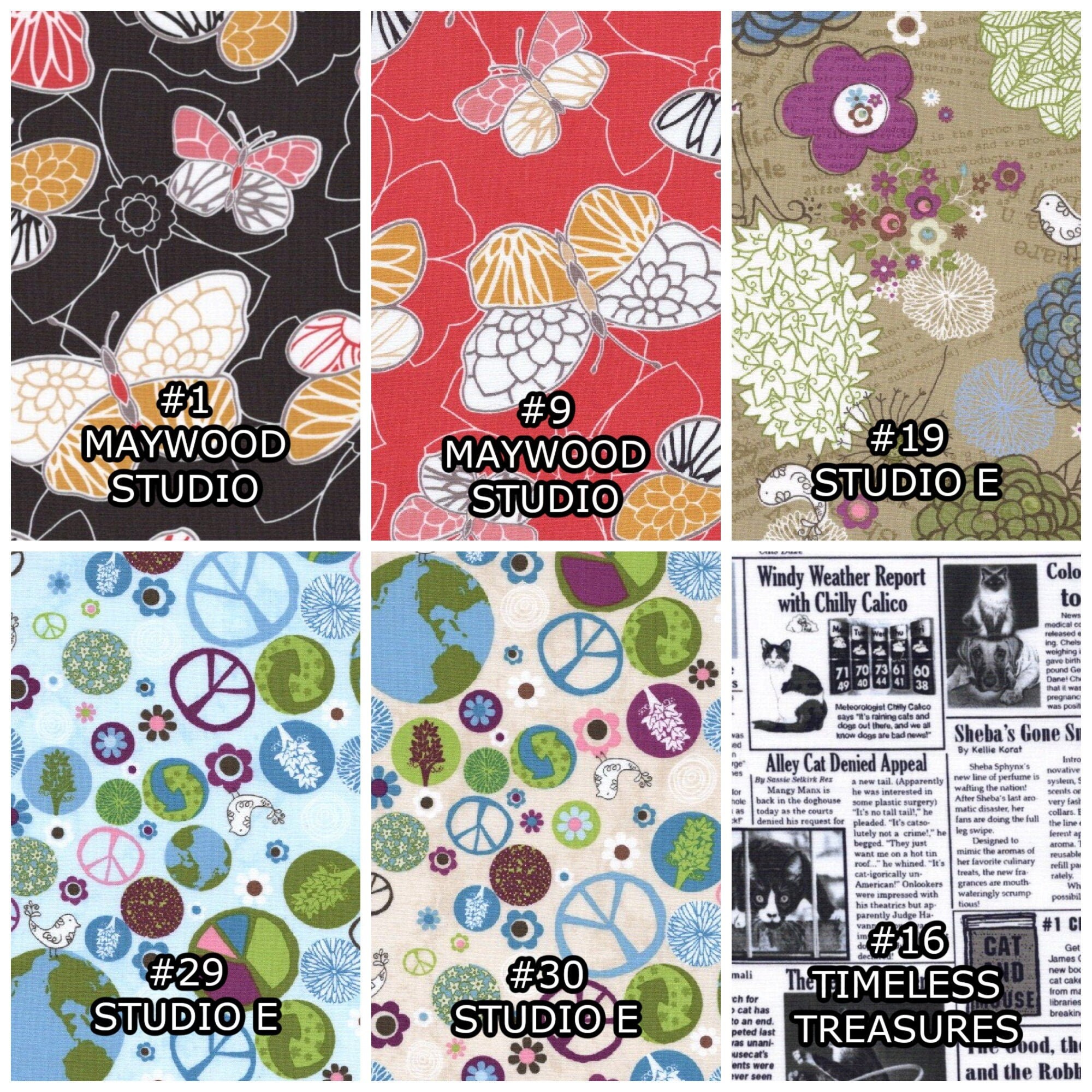 Fat Quarters With Animals Birds & Insect Prints - Etsy