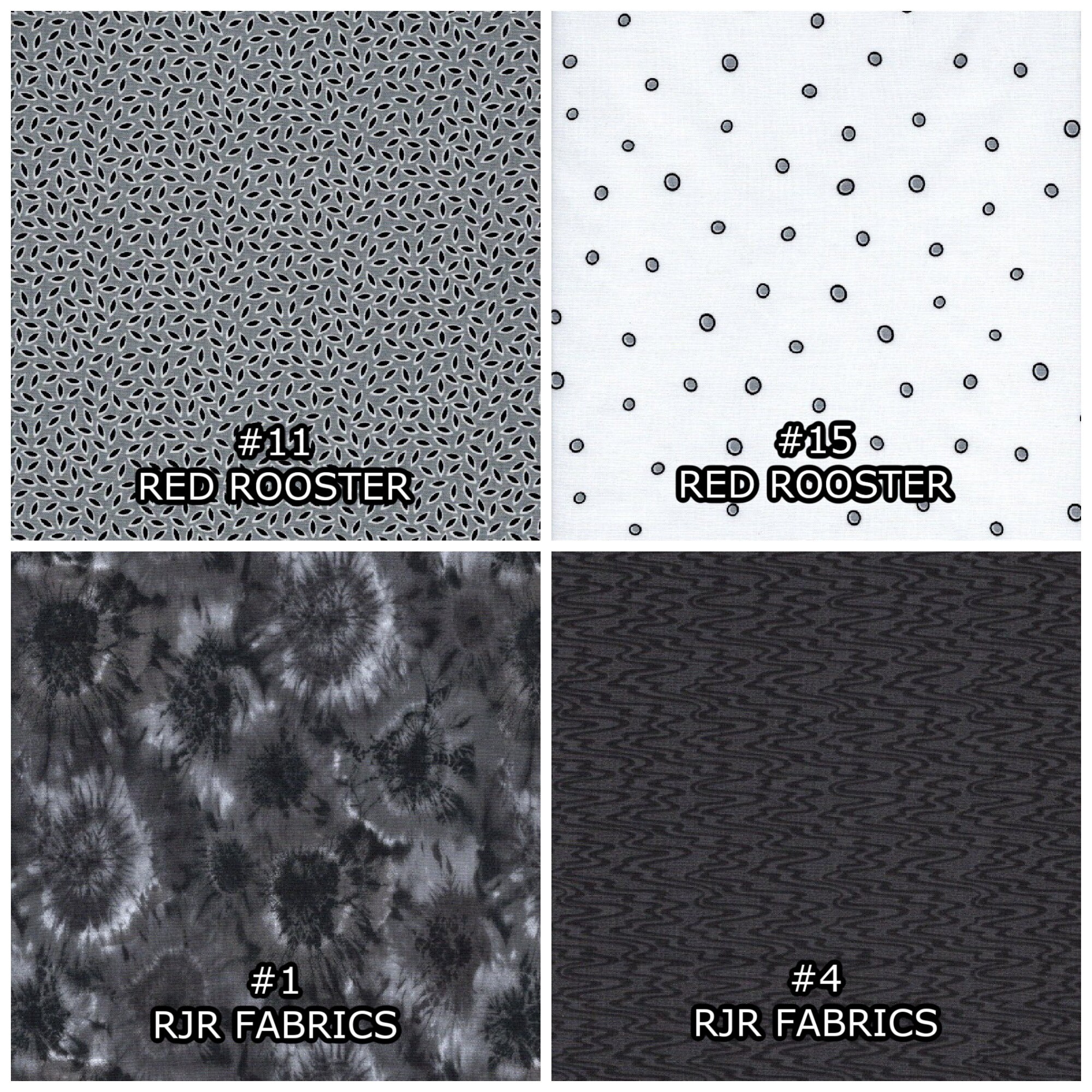 Fat Quarters With Shades of Gray Prints - Etsy