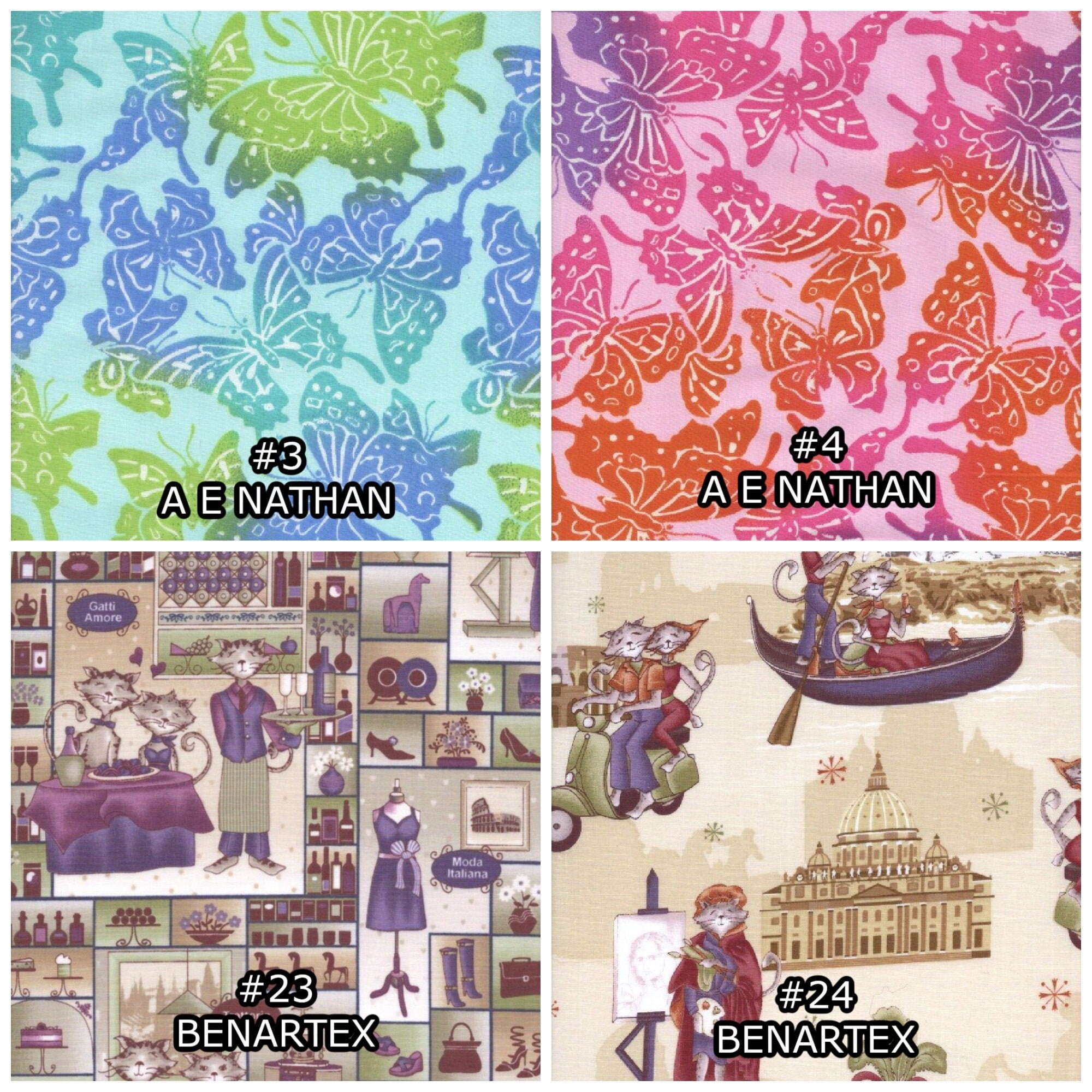 Fat Quarters With Animals, Birds & Insect Prints - Etsy