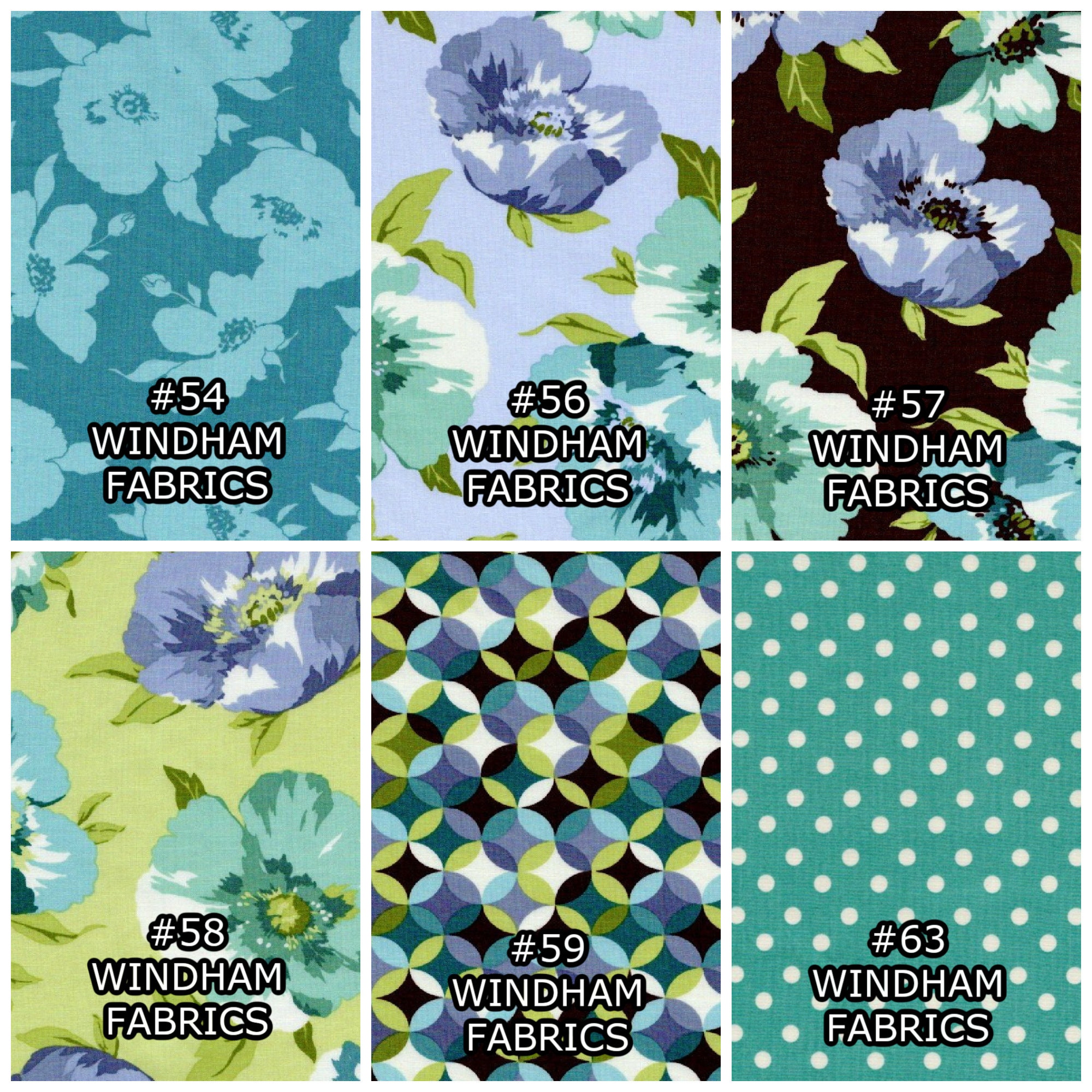 Fat Quarters With Shades of Teal & Turquoise Prints - Etsy