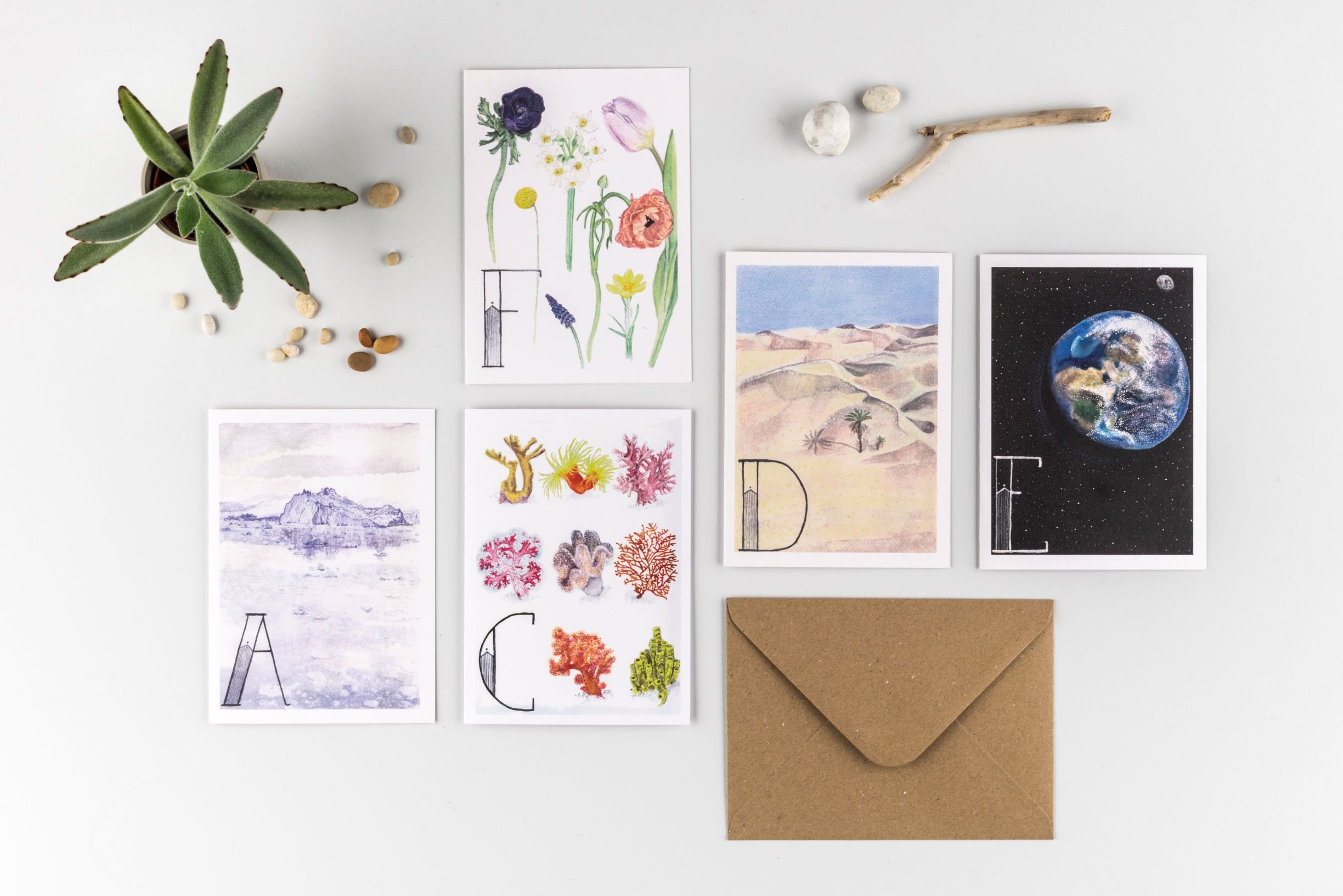 Illustrated Alphabet Cards, Complete Set A -Z - Etsy