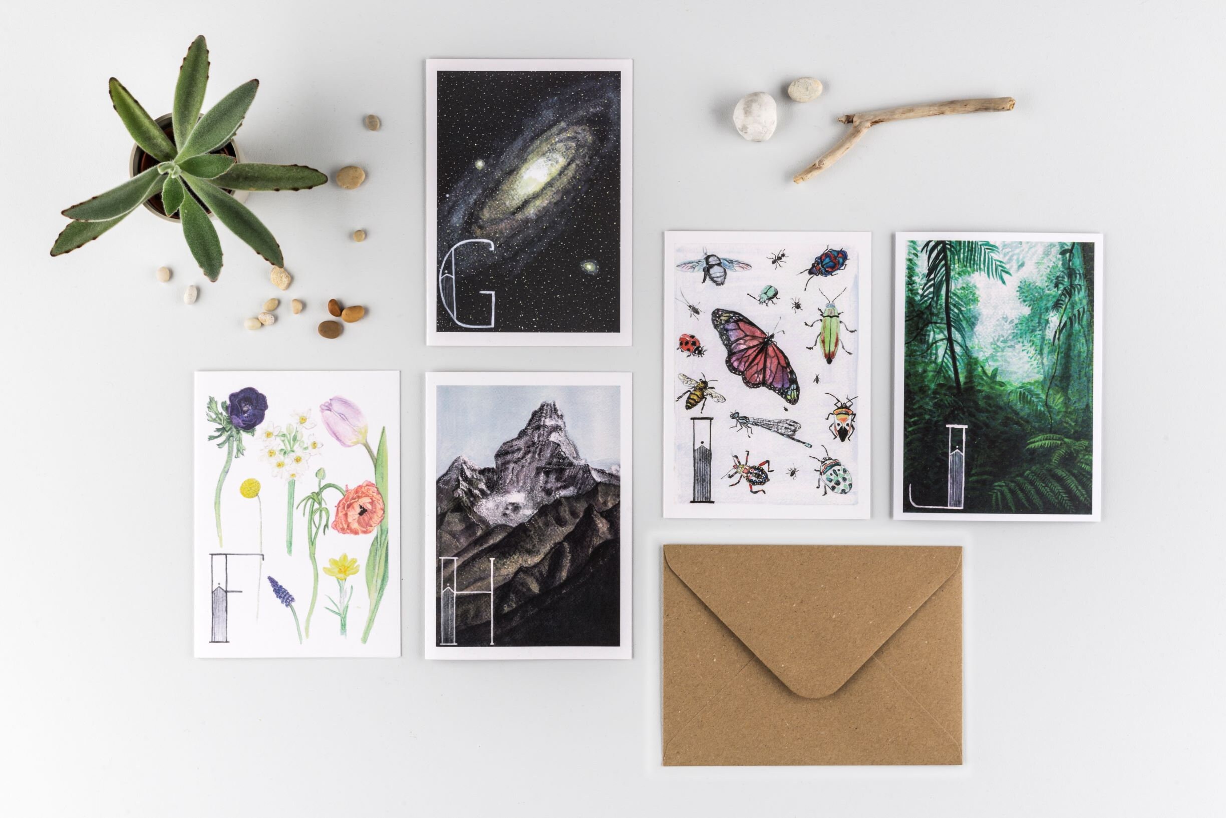 Illustrated Alphabet Cards, Complete Set A -Z - Etsy