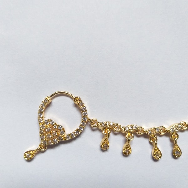 Heart Nose Chain - Etsy