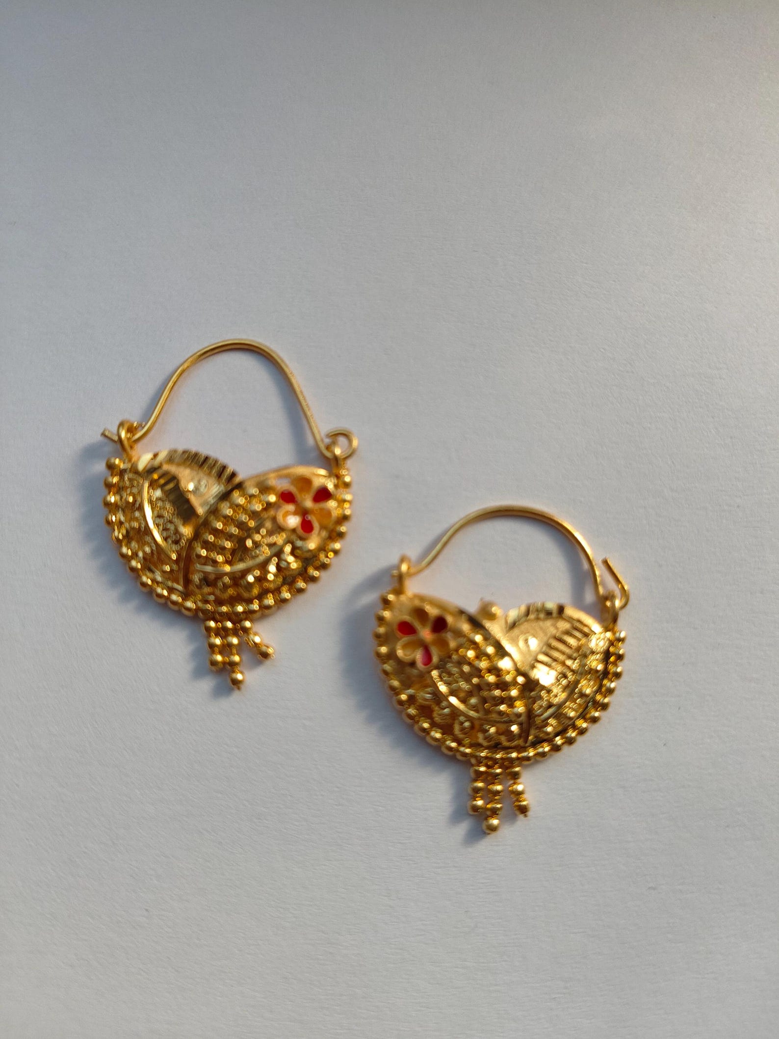 Gold Plated Indian Nath Nose Ring Bridal Ethnic Jewelry Piercing ...