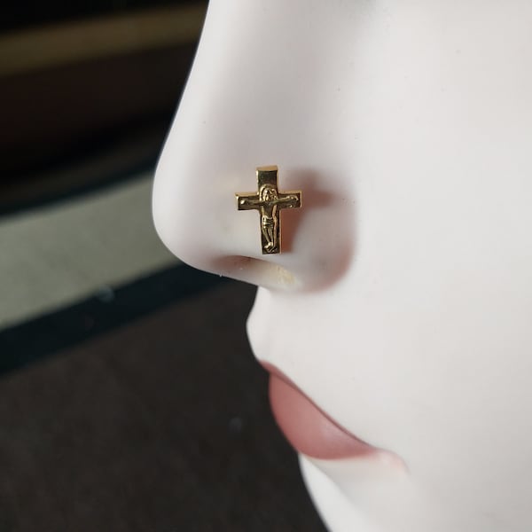 Cross Nose Ring - Etsy