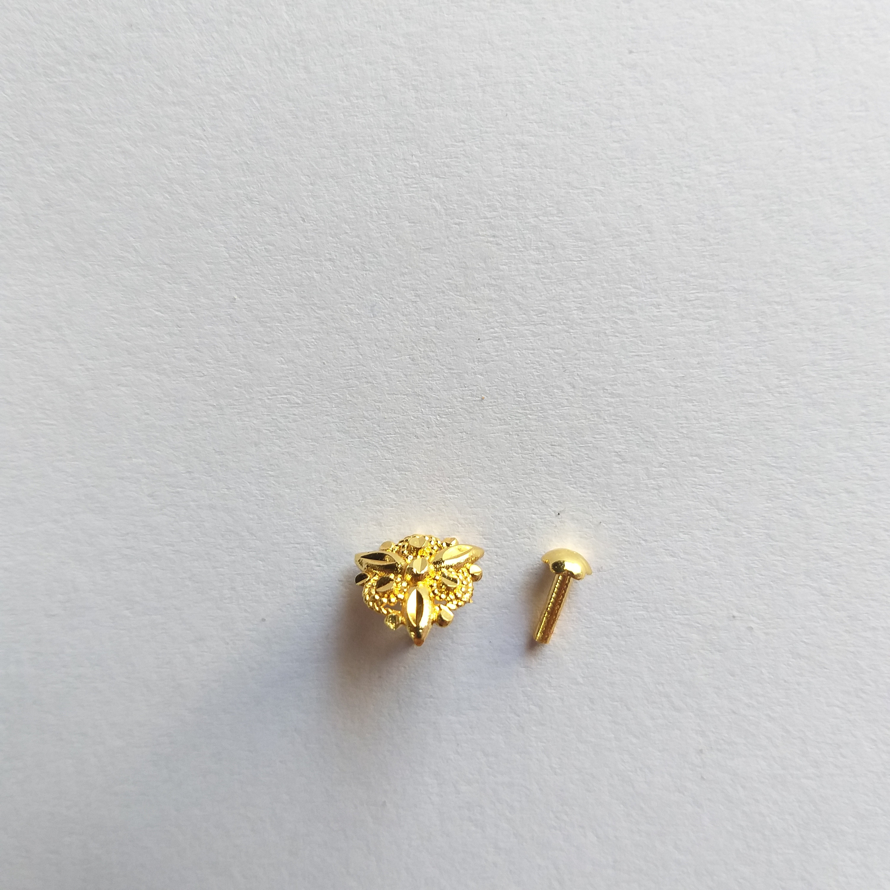 Gold Tone Nose Screw Stud Nose Pin Indian Piercing Nose | Etsy