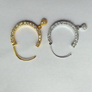 Crystal Big Nose Ring Indian Wedding Nath Jewellery Nostril Ring Ethnic ...