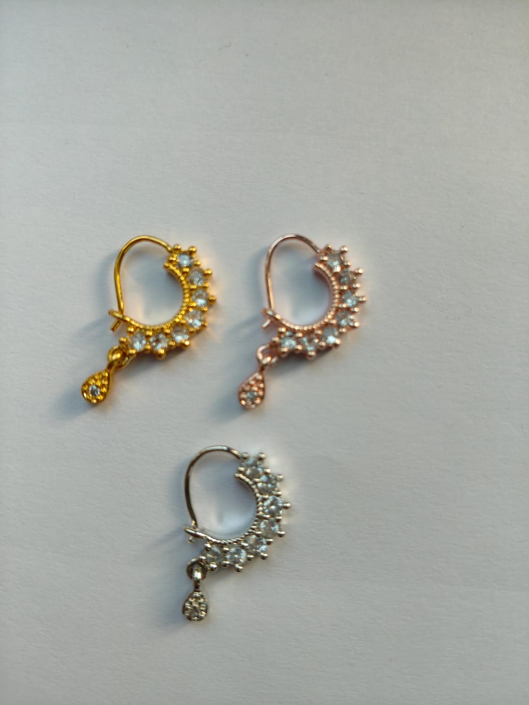 Maharashtrian Crystal Nose Ring: Indian Bridal Nath, Gold/rose Gold ...