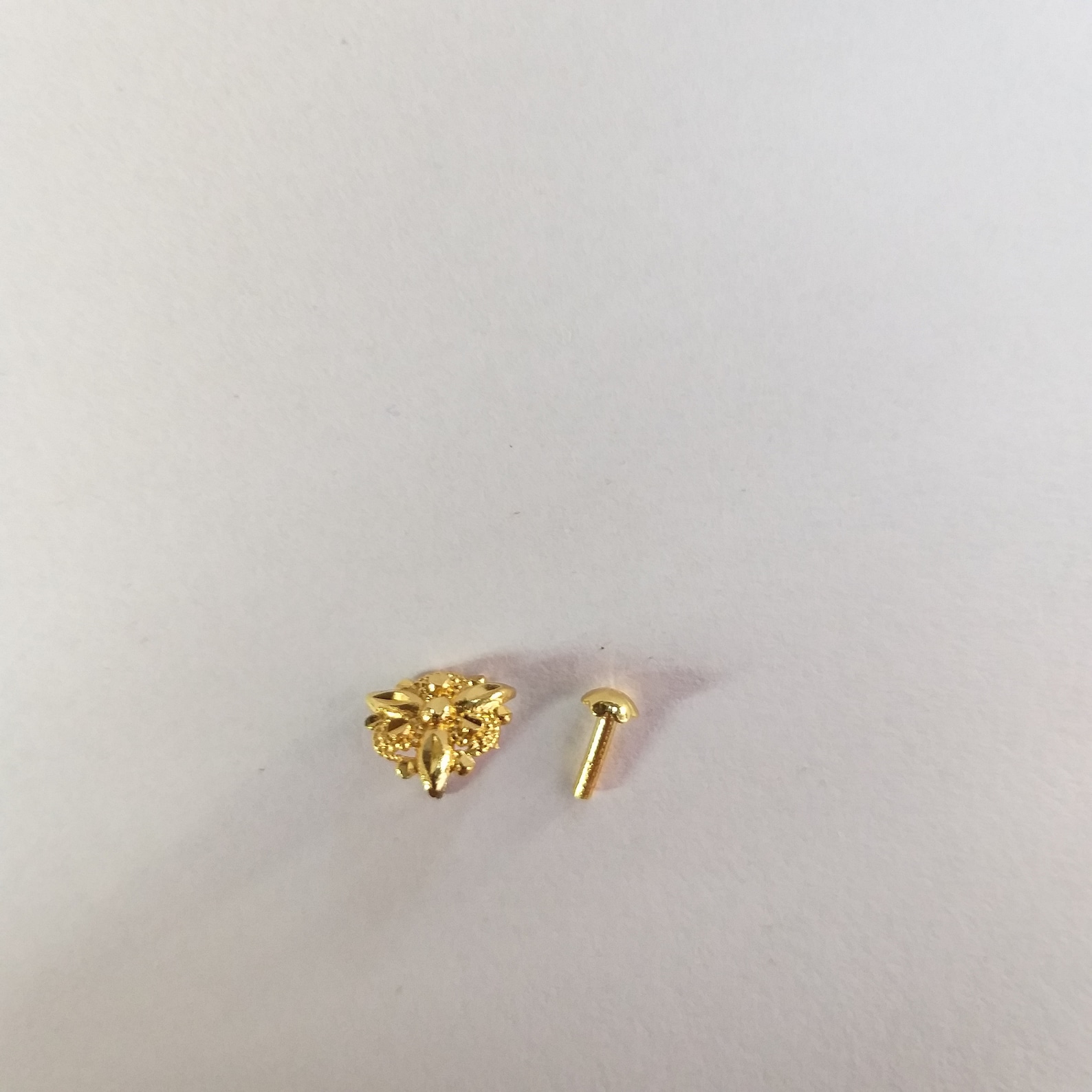 Gold Tone Nose Screw Stud Nose Pin Indian Piercing Nose | Etsy