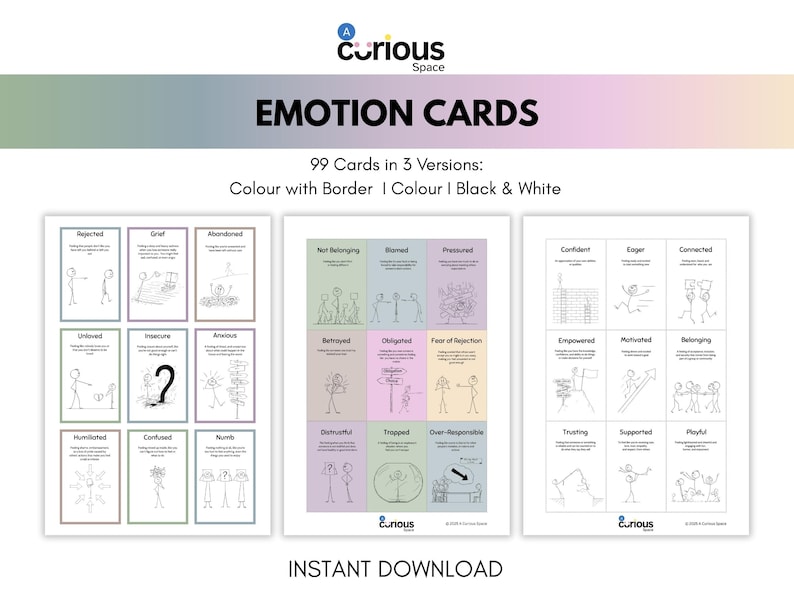 Emotion Flashcards: Therapy & Social-emotional Learning (digital ...