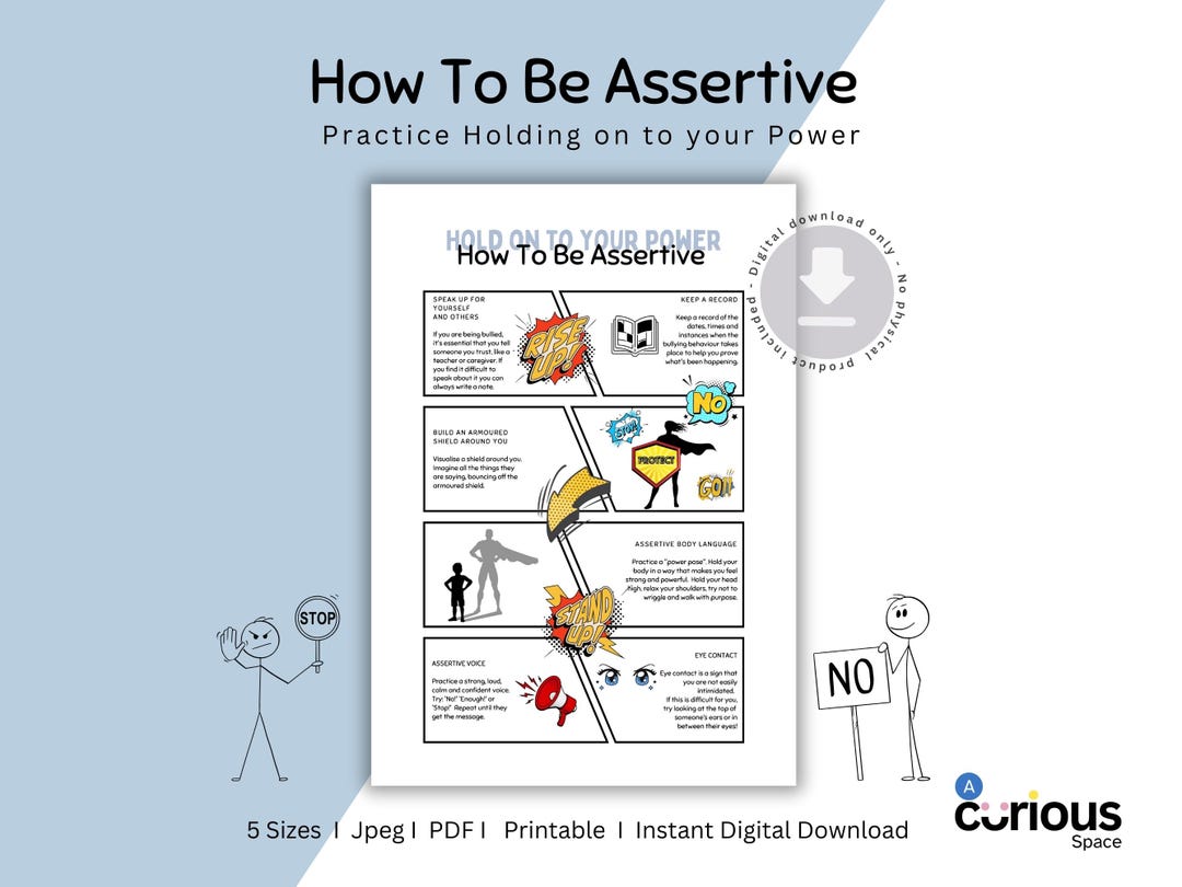 Assertive Communication Worksheet for Kids & Teens, Practice Using Your ...