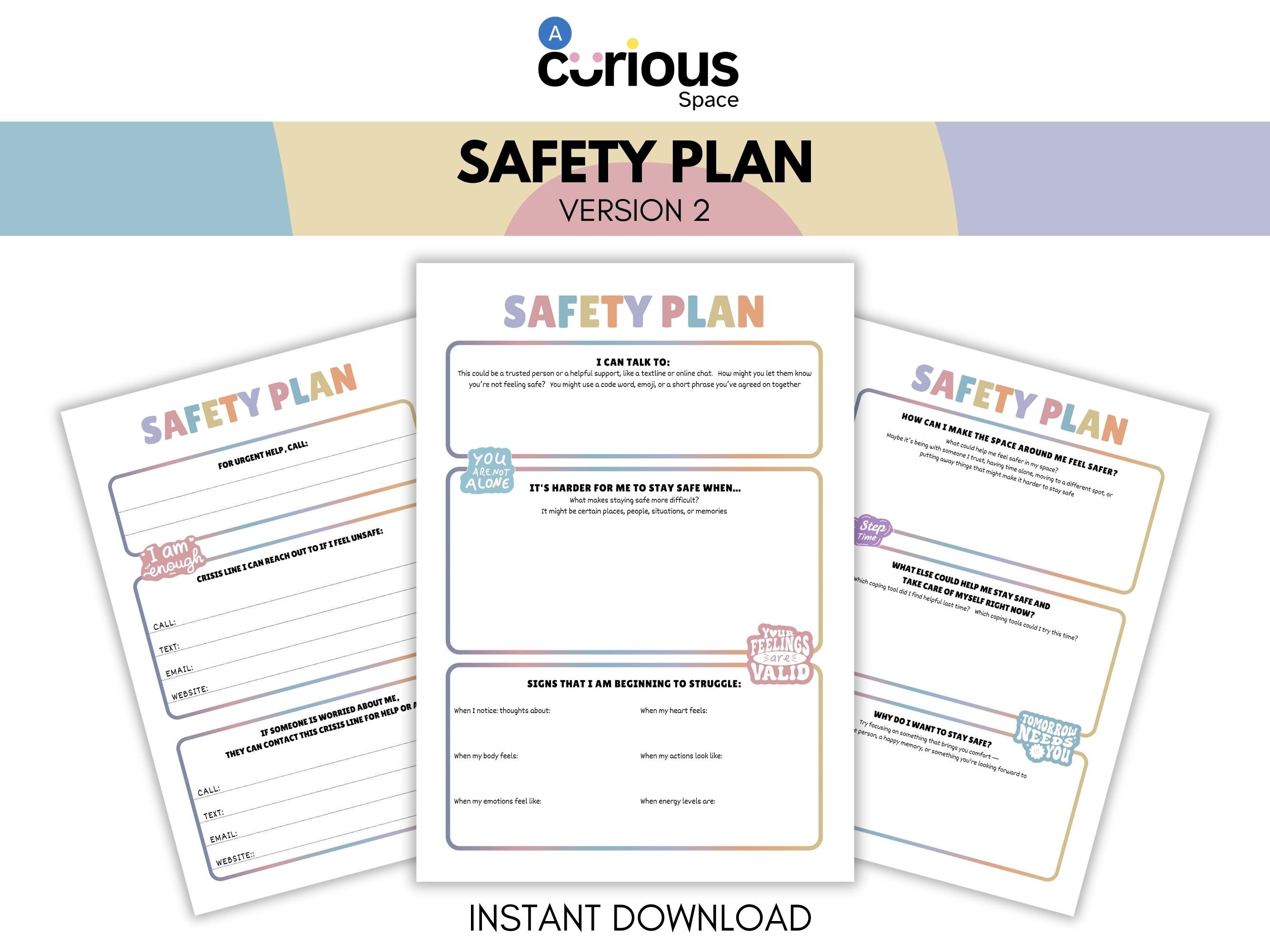 Reducing Suicide Risk With A Safety Plan, Crisis Safety Plan, Teen ...