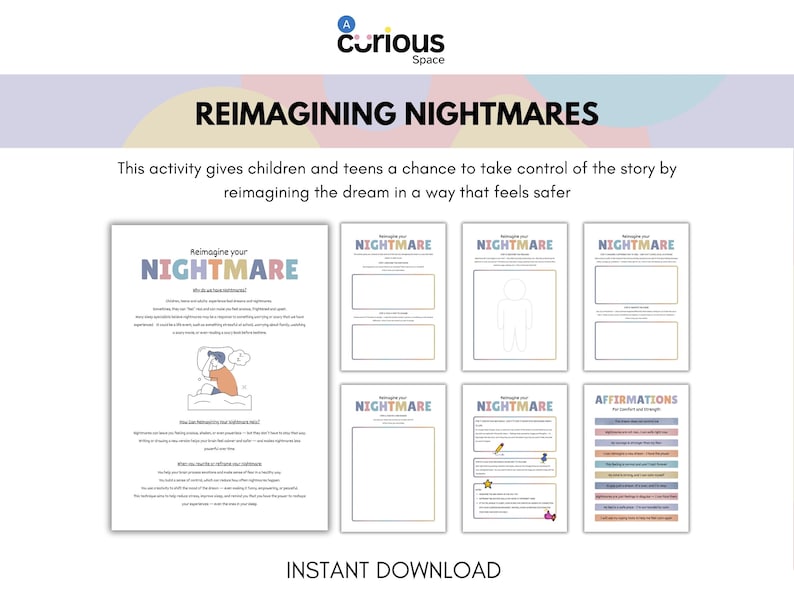 Coping With Nightmares, Sleep Hygiene Worksheets, Sleep Anxiety ...