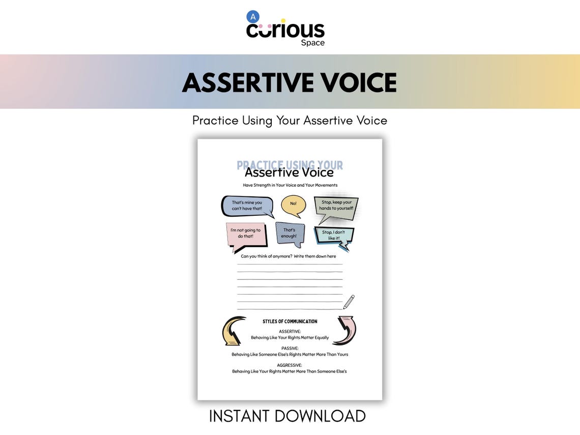 Assertive Communication Worksheet: Social Skills Activity for Kids (PDF ...