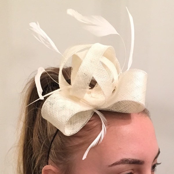 Cream Fascinator - Etsy UK