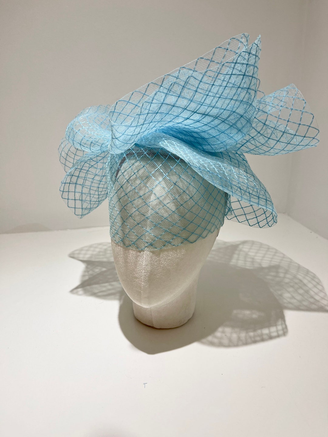 Pale Blue Hat With Built in Veil (aveline) Available in Other Colours ...