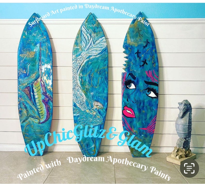 Surfboard Mermaid Home Decor - Etsy