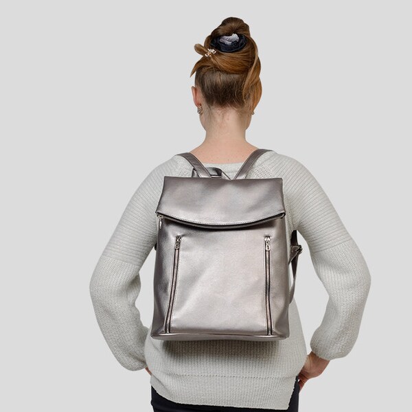Silver Backpack - Etsy