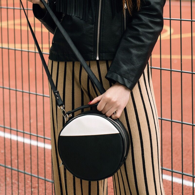 Leather Circle Bag - Etsy