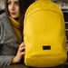 Yellow Backpack, Woman's Backpack, Eco Leather Backpack, Backpack for ...