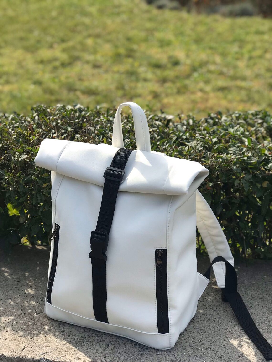 Roll Top Backpack Woman Roll Top Backpack for Traveling - Etsy