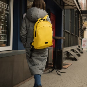 Yellow Backpack, Woman's Backpack, Eco Leather Backpack, Backpack for ...