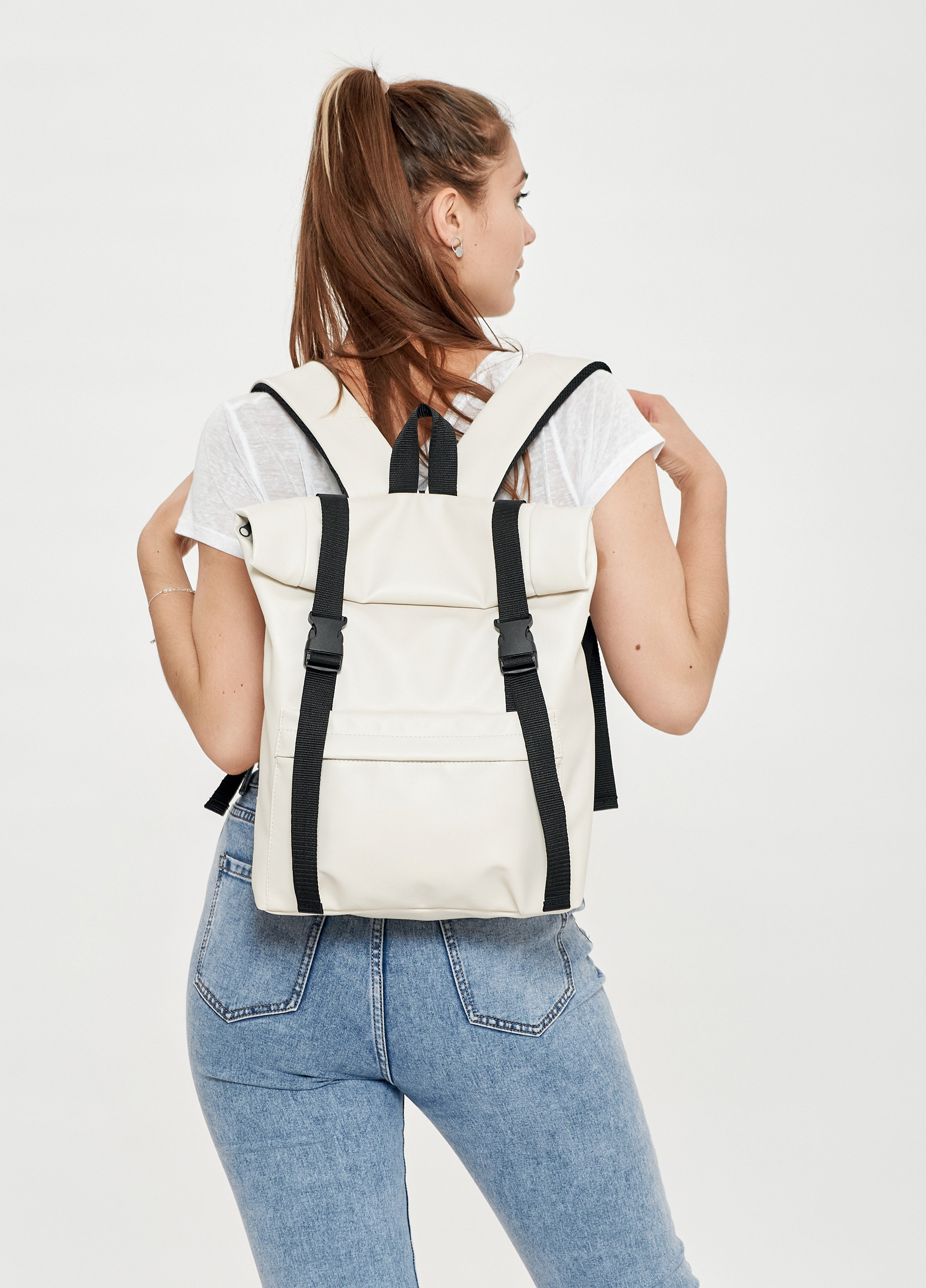RollTop Rucksack Damen Roll Top Eco Leder Roll Top Rolltop - Etsy.de