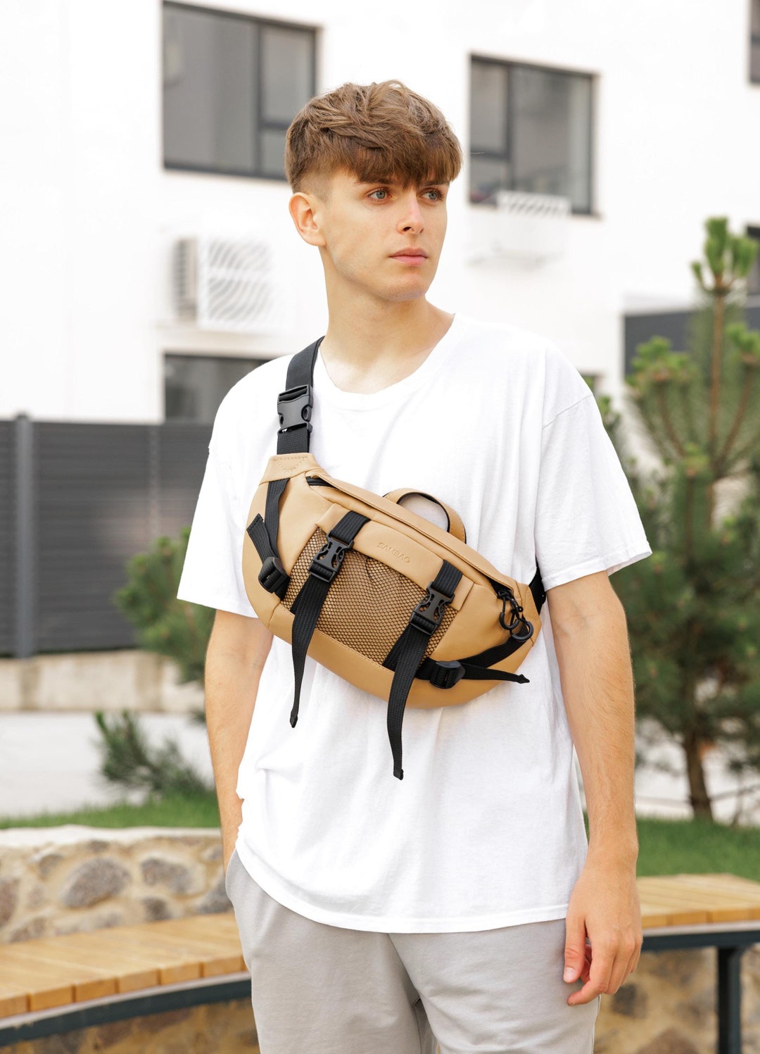 Bum Bag, Mens Crossbody Bag, Large Fanny Pack Travel Bag, Hiking Bag ...