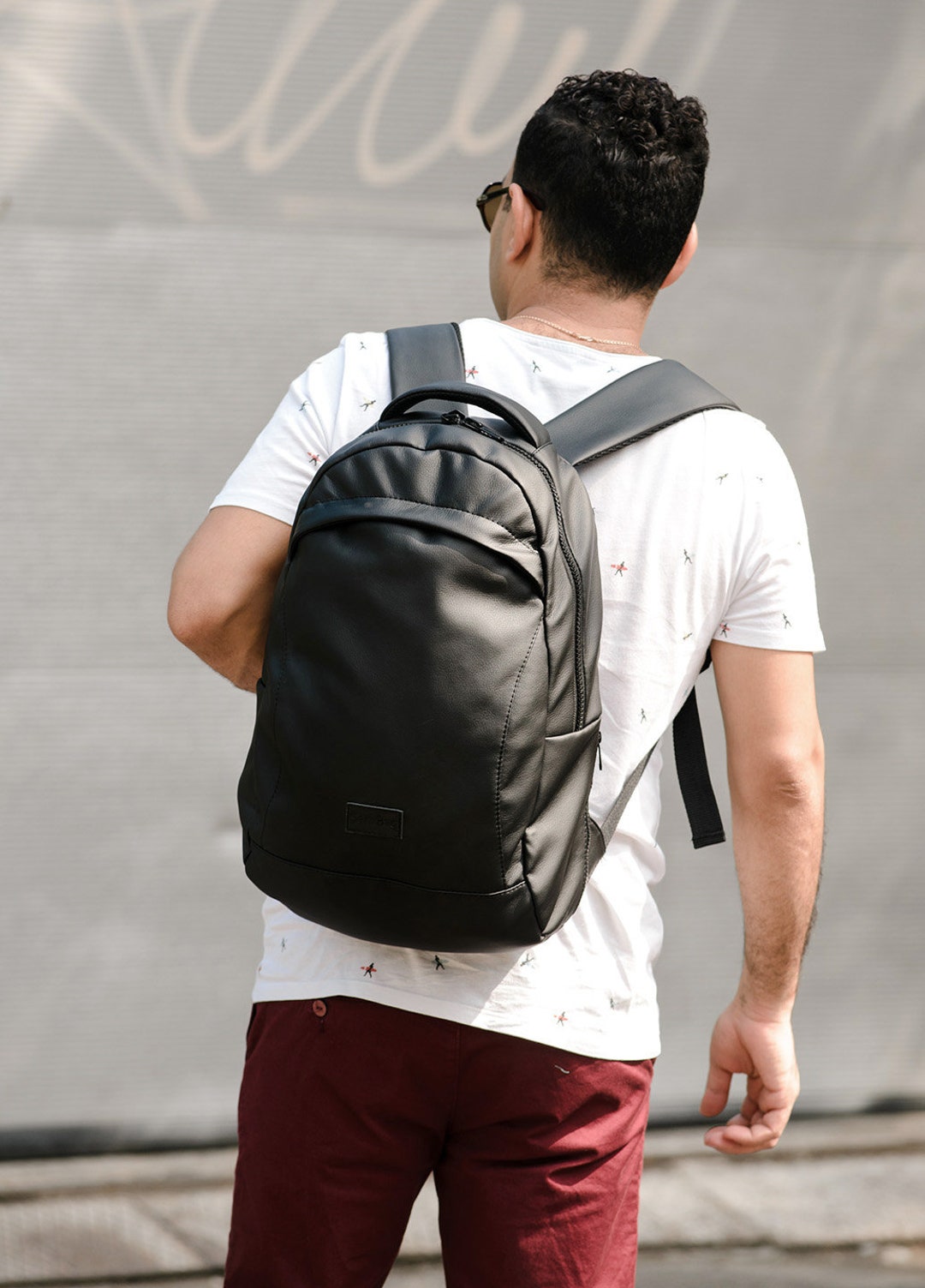 Custom Waterproof Laptop Backpack for Men, Minimalist Travel & Work Bag ...
