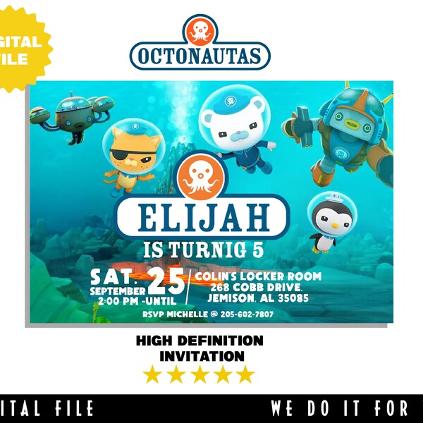 Octonauts Invitation - Etsy