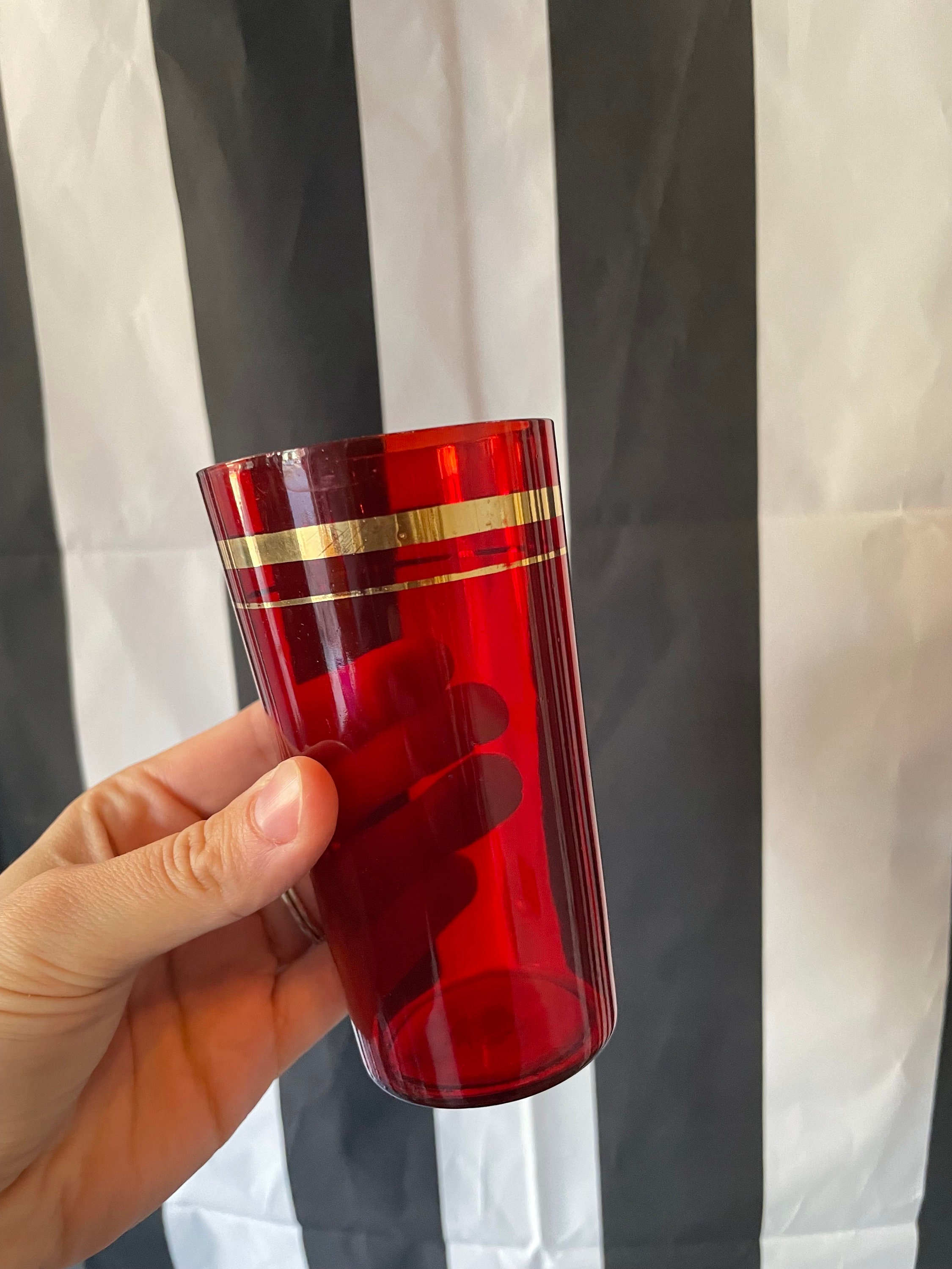 Vintage Pair of Depression 1930s Ruby Red Gold Rimmed Glasses - Etsy