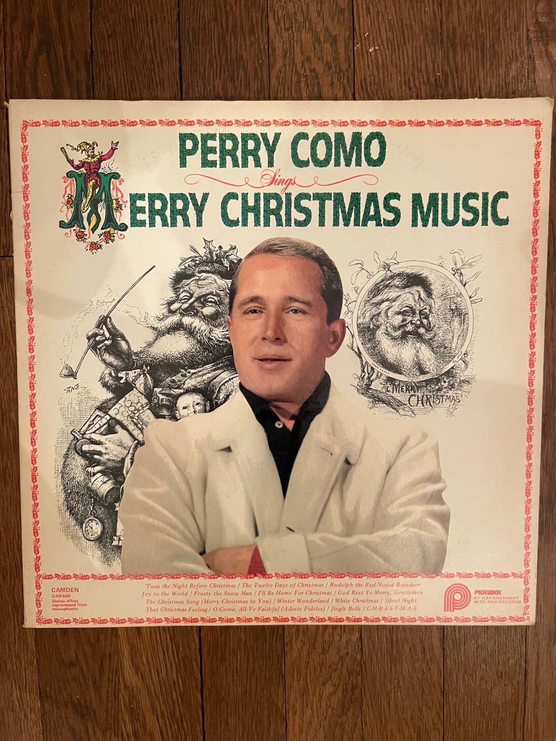 Vintage Perry Como Sings Merry Christmas Music Vinyl Record - Etsy