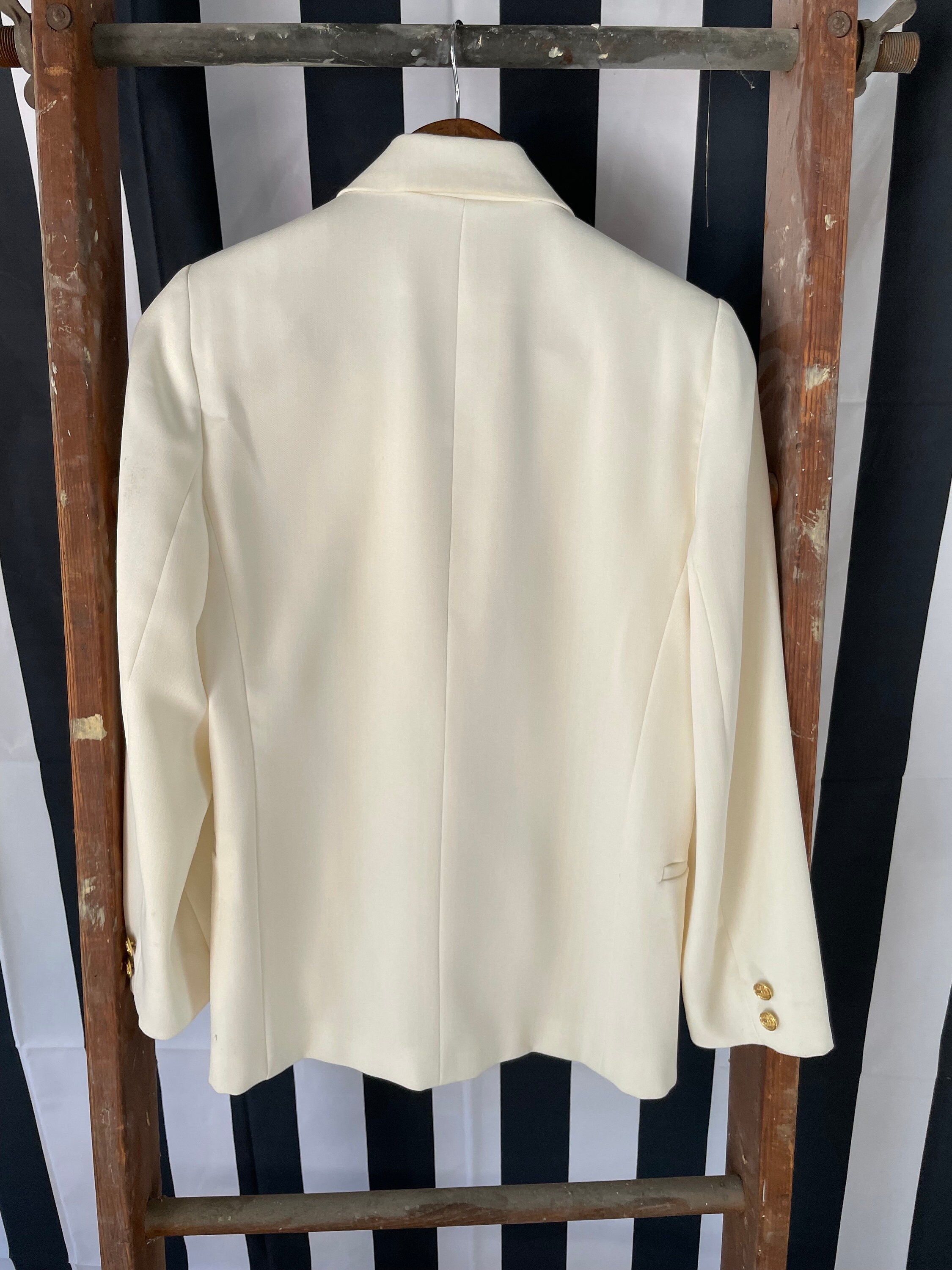 Vintage Womens Mr. B Ivory Blazer With Gold Buttons - Etsy