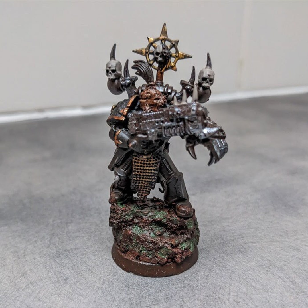 Commander Chaos Space Marine Warrior Gold and Silver With Hand-painted ...