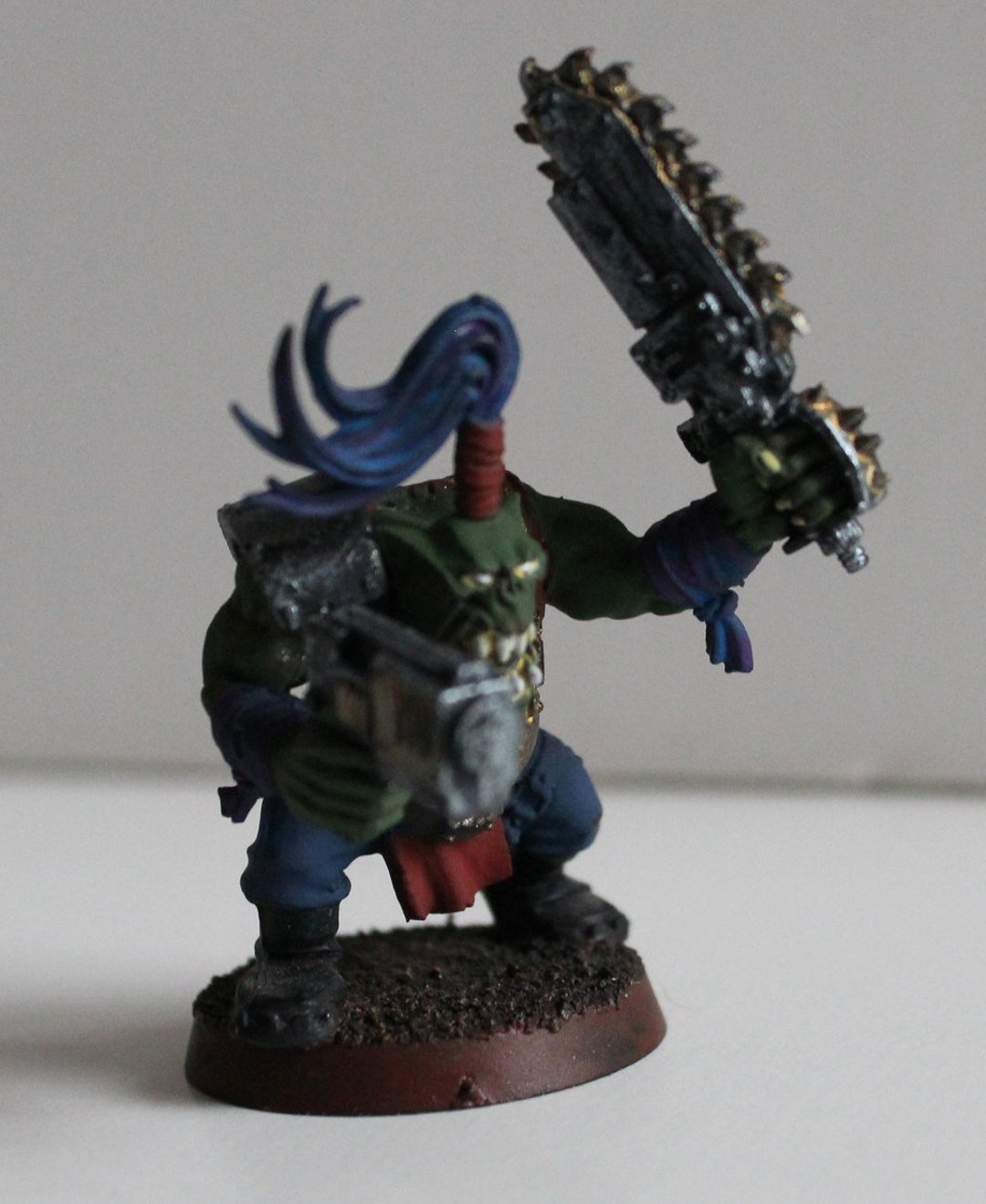 Miniature of an Ork With Sword in the Air for Warhammer 40000 - Etsy