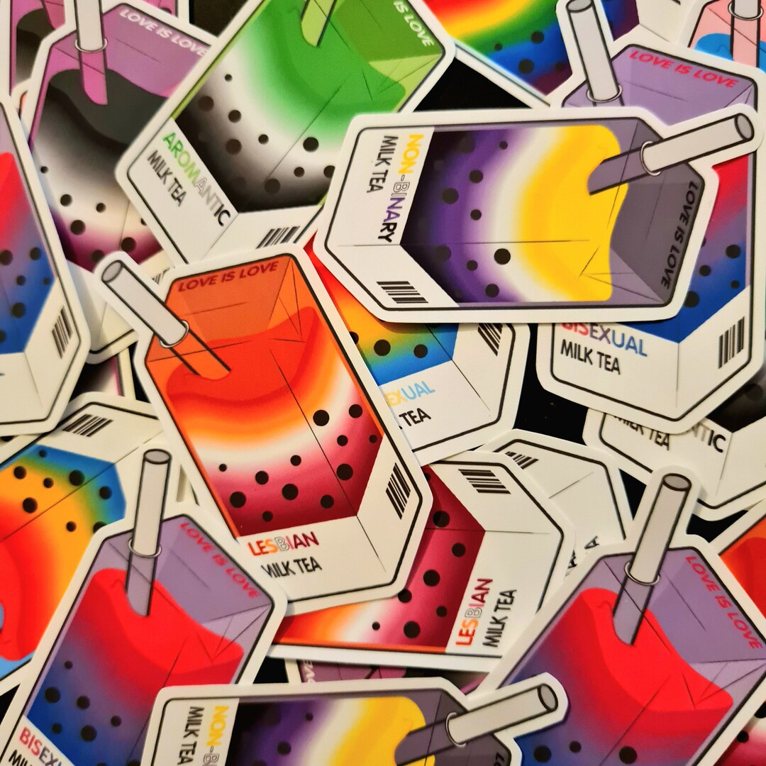 Pride Milk Tea Stickers LGBTQ - Etsy