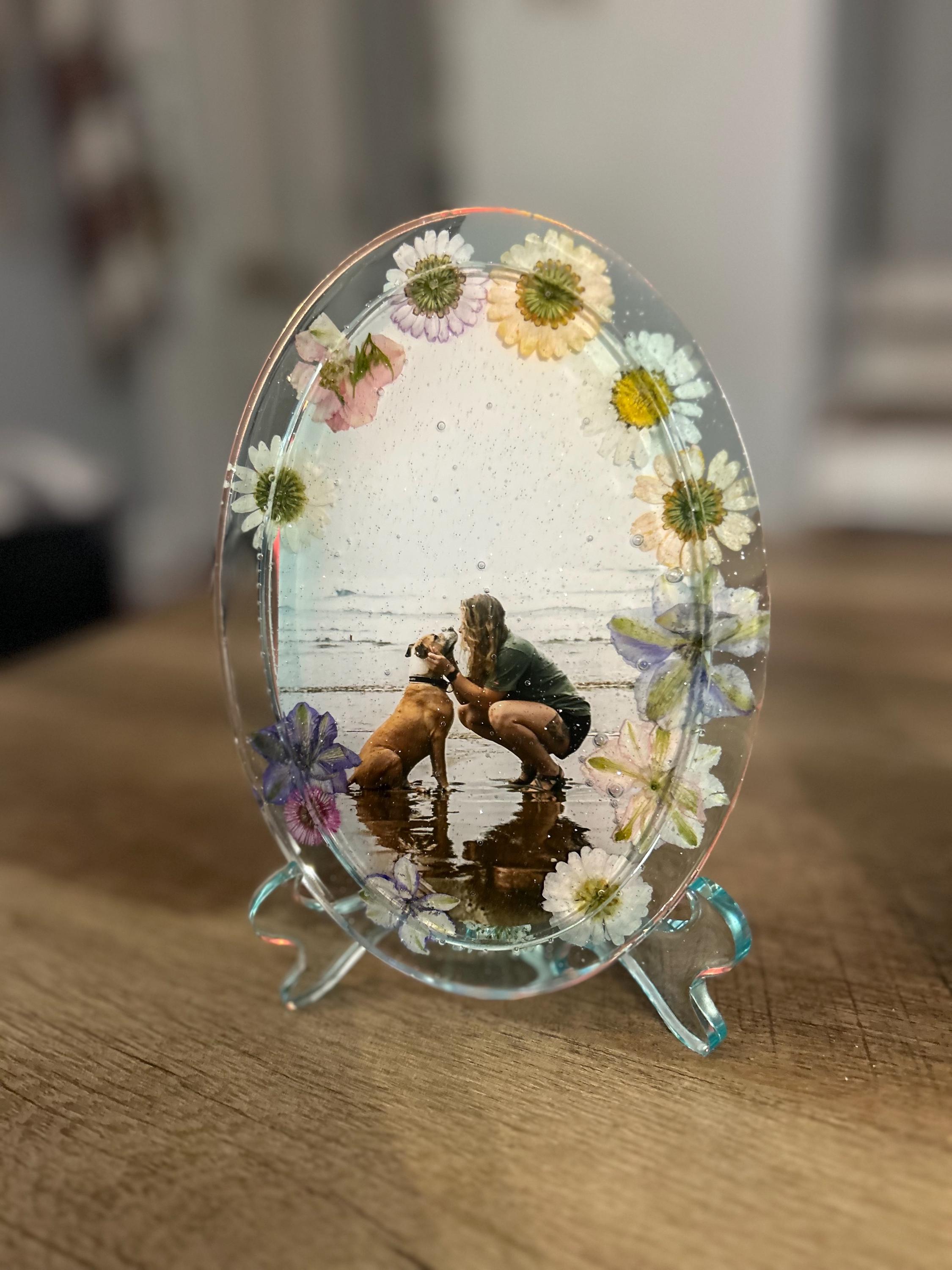 Resin Epoxy Photo Frame - Floral - Glitter - Custom - House / Apt Decor ...