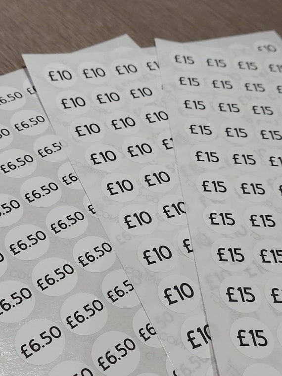 Round Price Labels / Stickers 88 Stickers per Sheet | Etsy UK