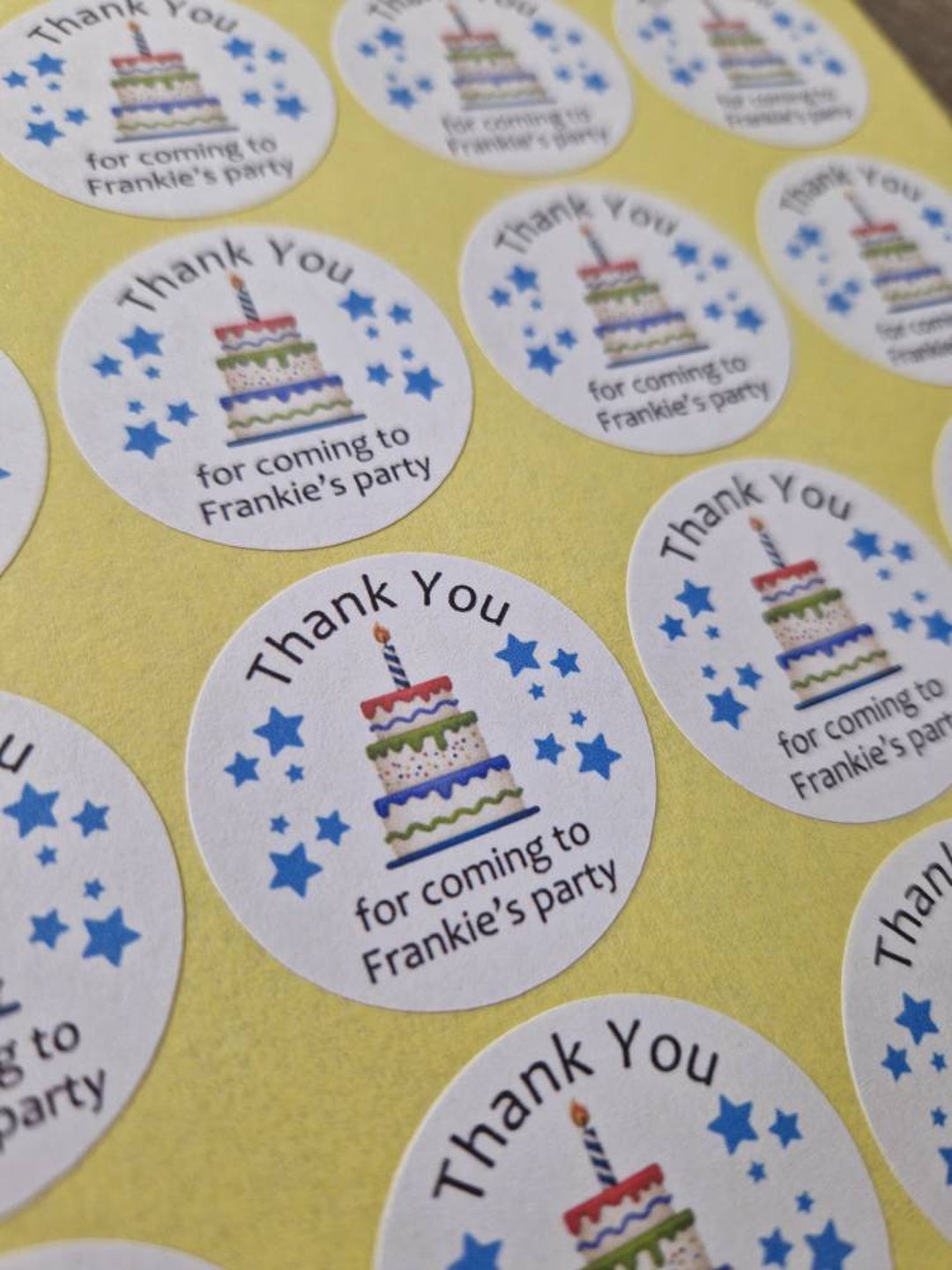 Children's Birthday Party Bag Stickers / Labels X 20 / Birthday Cake ...