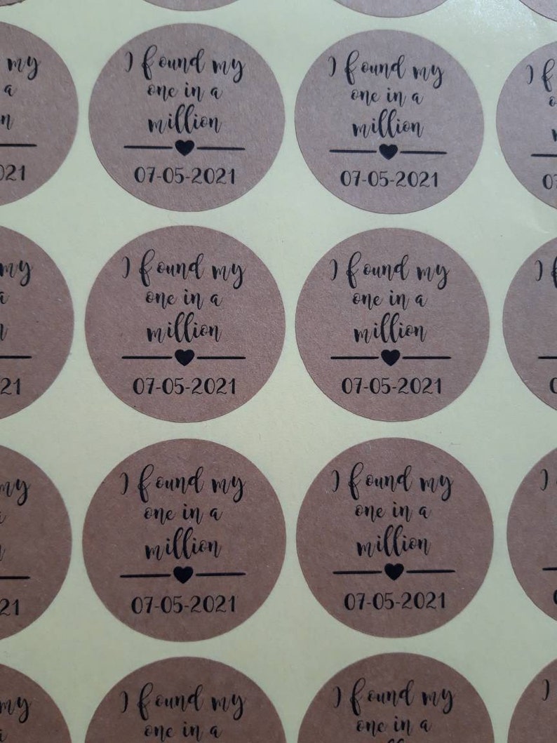 Personalised Kraft Wedding Favour / Cake Box Stickers / Party - Etsy UK
