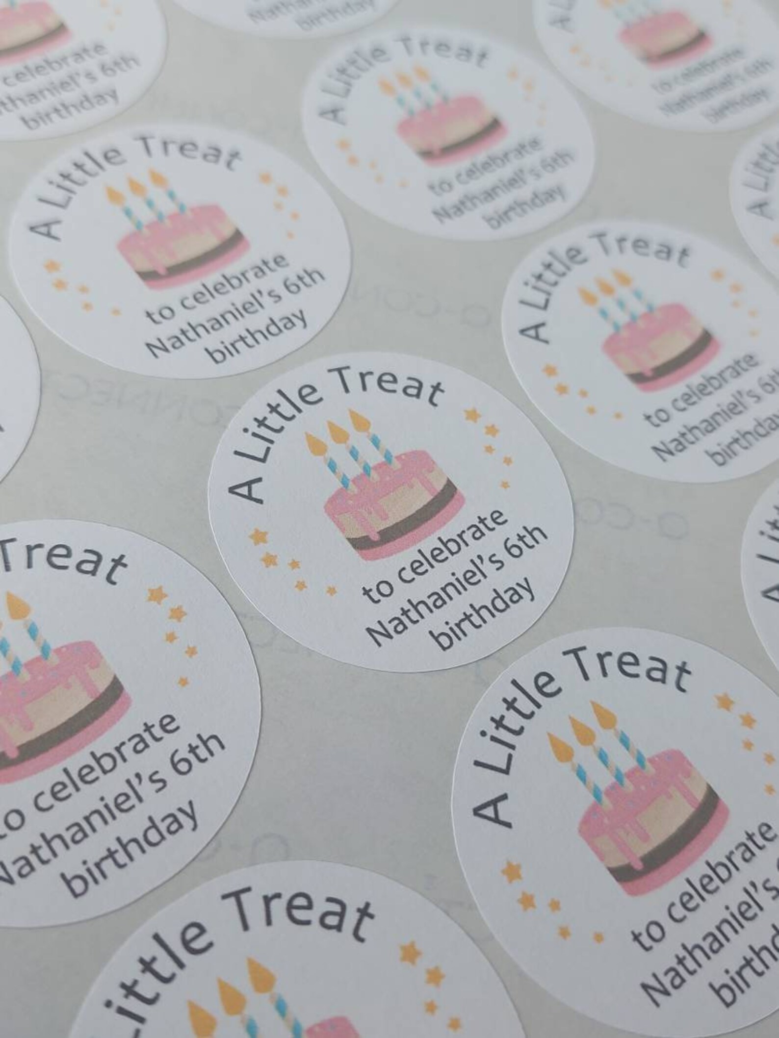 Birthday Party Bag Birthday Cake Stickers / Dinosaur / Cupcake - Etsy