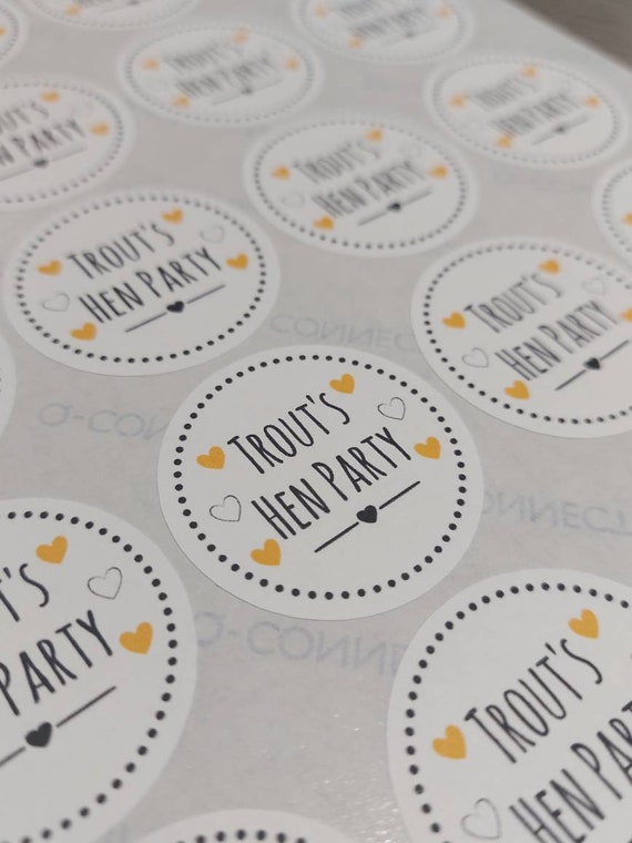 Team Bride Personalised Stickers / Labels X 20 Custom Labels | Etsy