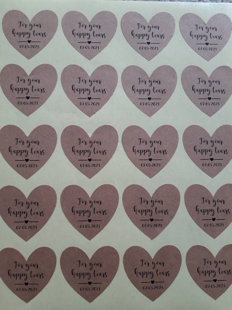 Personalised Kraft Wedding Favour / Cake Box Stickers / Party - Etsy UK