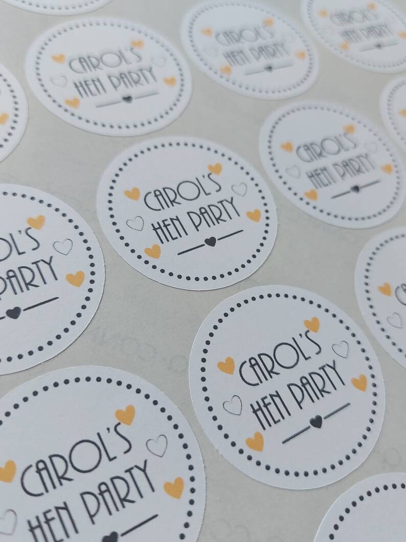 Team Bride Personalised Stickers / Labels X 20 Custom Labels | Etsy