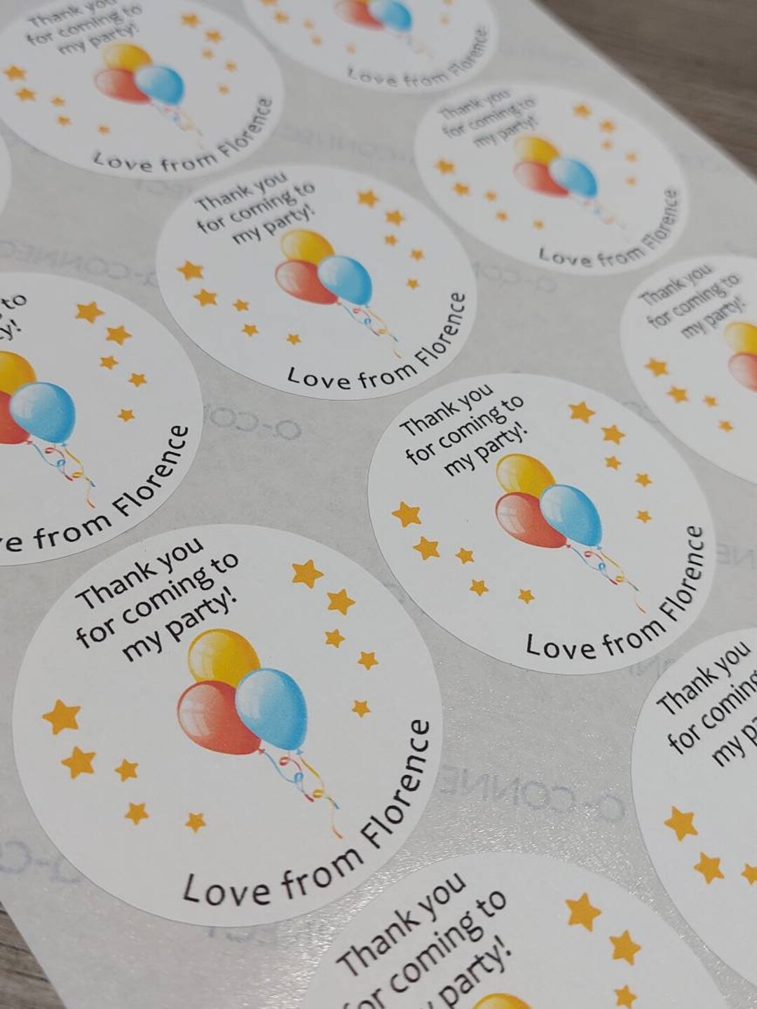 Birthday Party Bag Stickers / Labels X 20, Custom Labels, Stickers ...