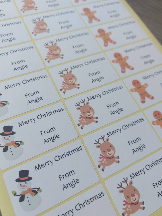 Snowman / Reindeer / Gingerbread Personalised Merry Christmas - Etsy