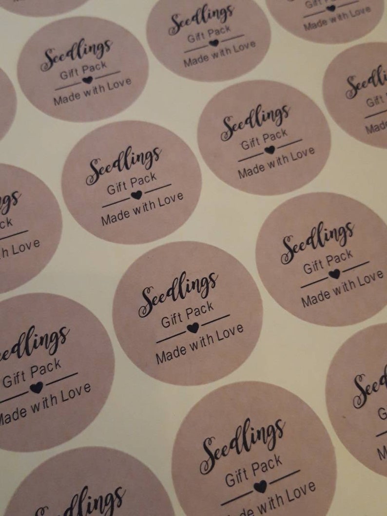 Personalised Kraft Wedding Favour / Cake Box Stickers / Party - Etsy UK