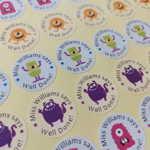 Teacher / Teaching Assistant / Personalised Well Done Stickers - Etsy UK